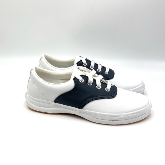 Keds | Shoes | Keds Girls School Days Ii White Navy Blue Leather Shoes ...